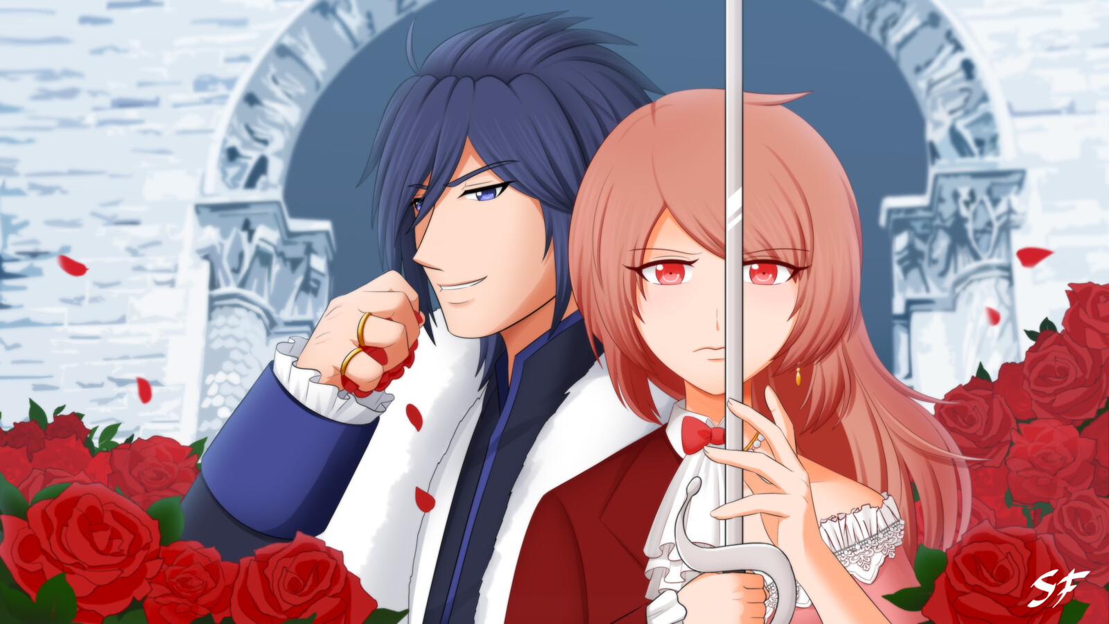 Samurai Flame - The Rose Prince [Official Wallpaper]