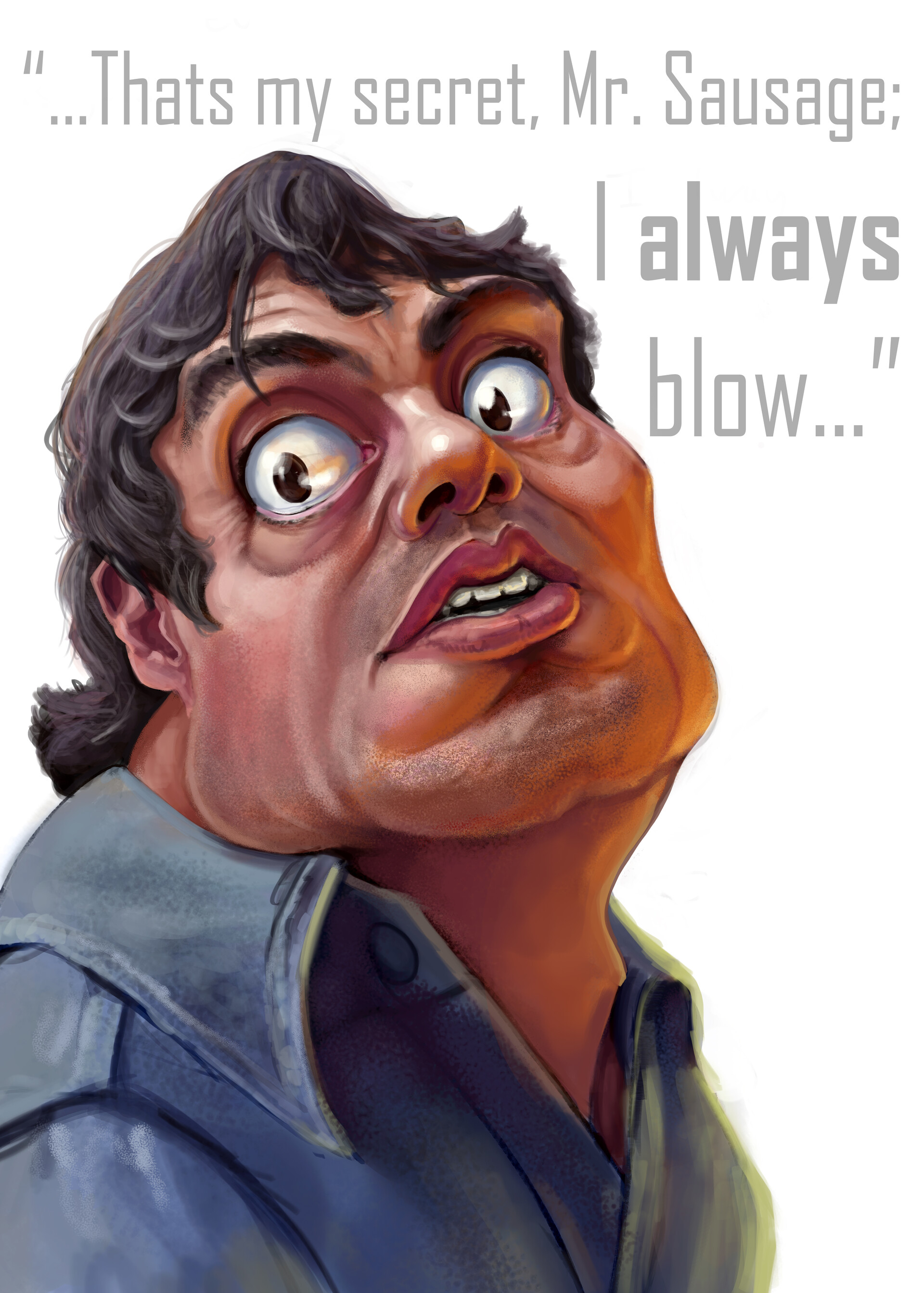 ArtStation - Mark Ruffalo Cereal Box Sausage Blowing Art