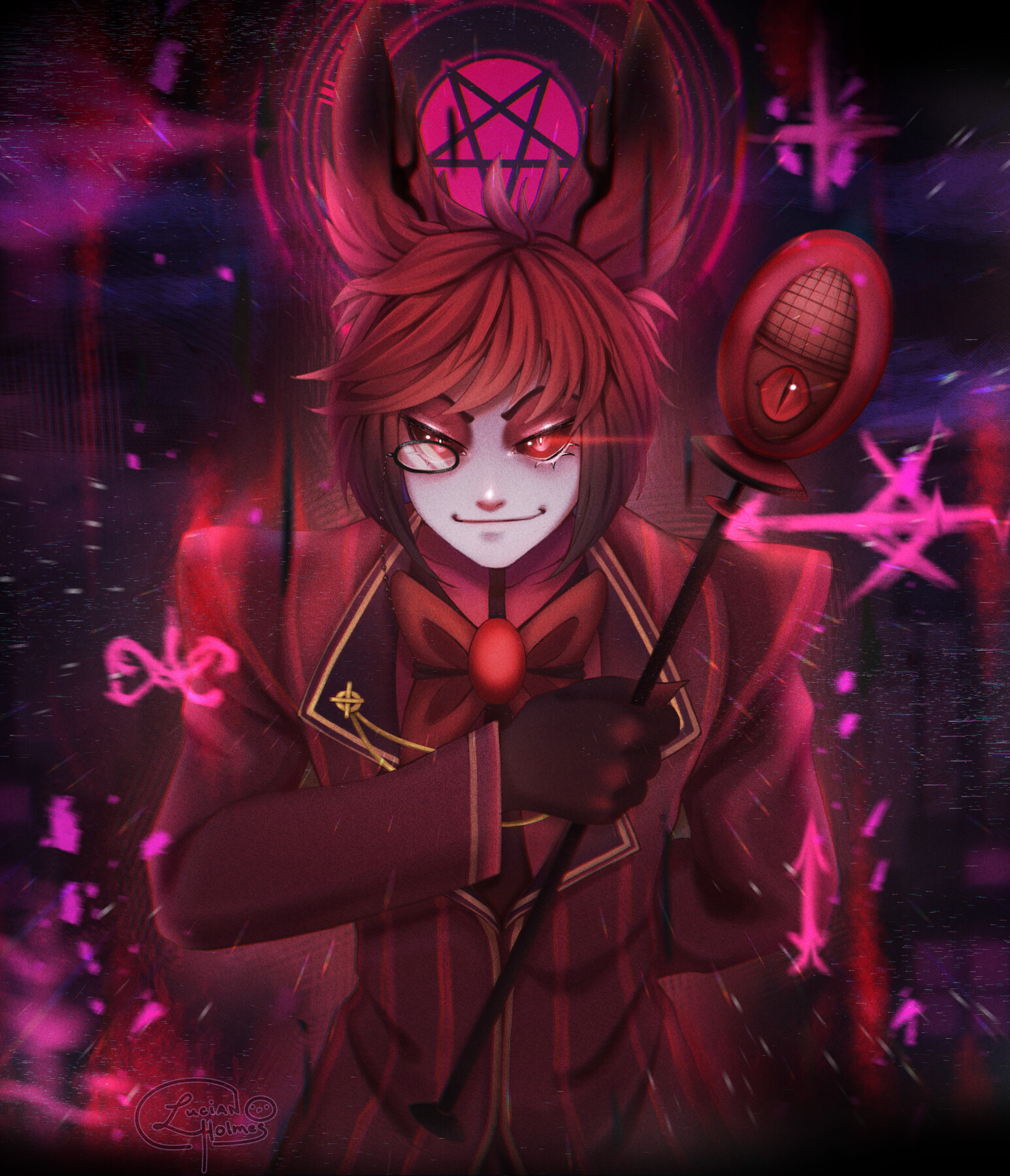 ArtStation - Alastor Fan art (Hazbin Hotel, 2021)