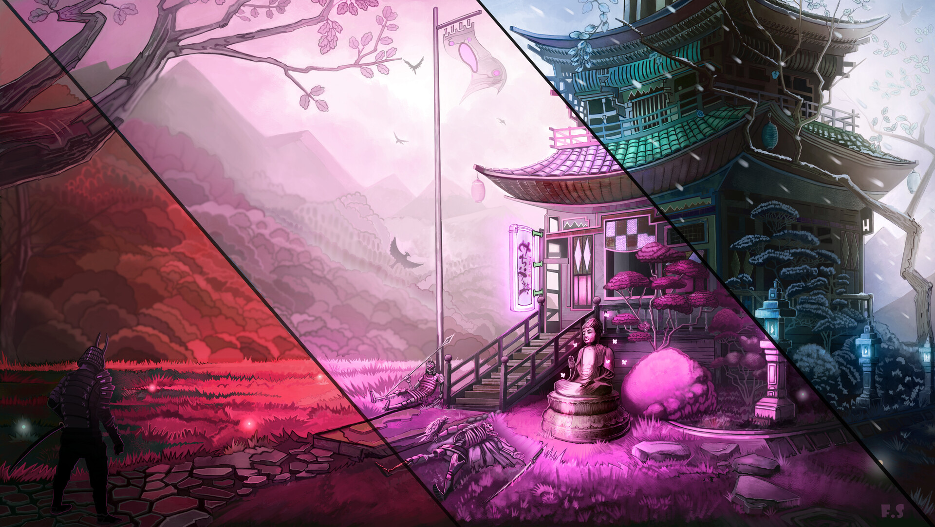 ArtStation - Neon Temple 2021