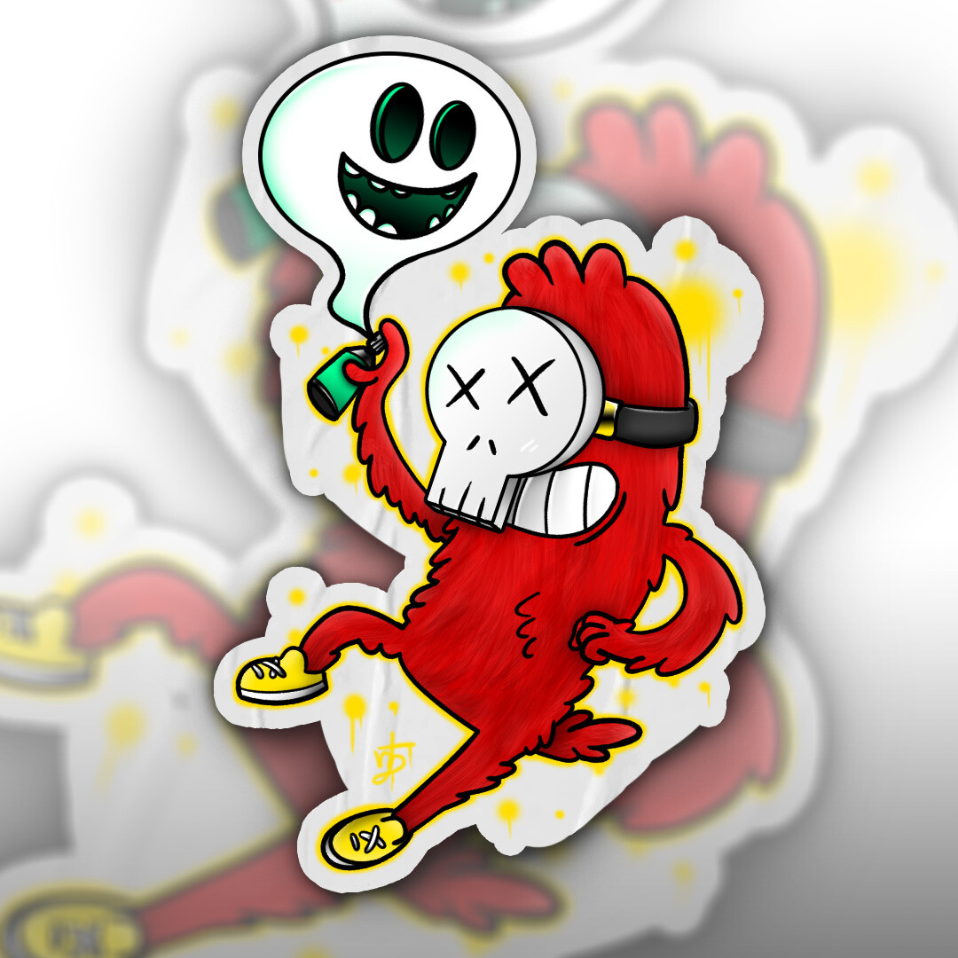 ArtStation - Adesivo exclusivo para Super XP - Red monster