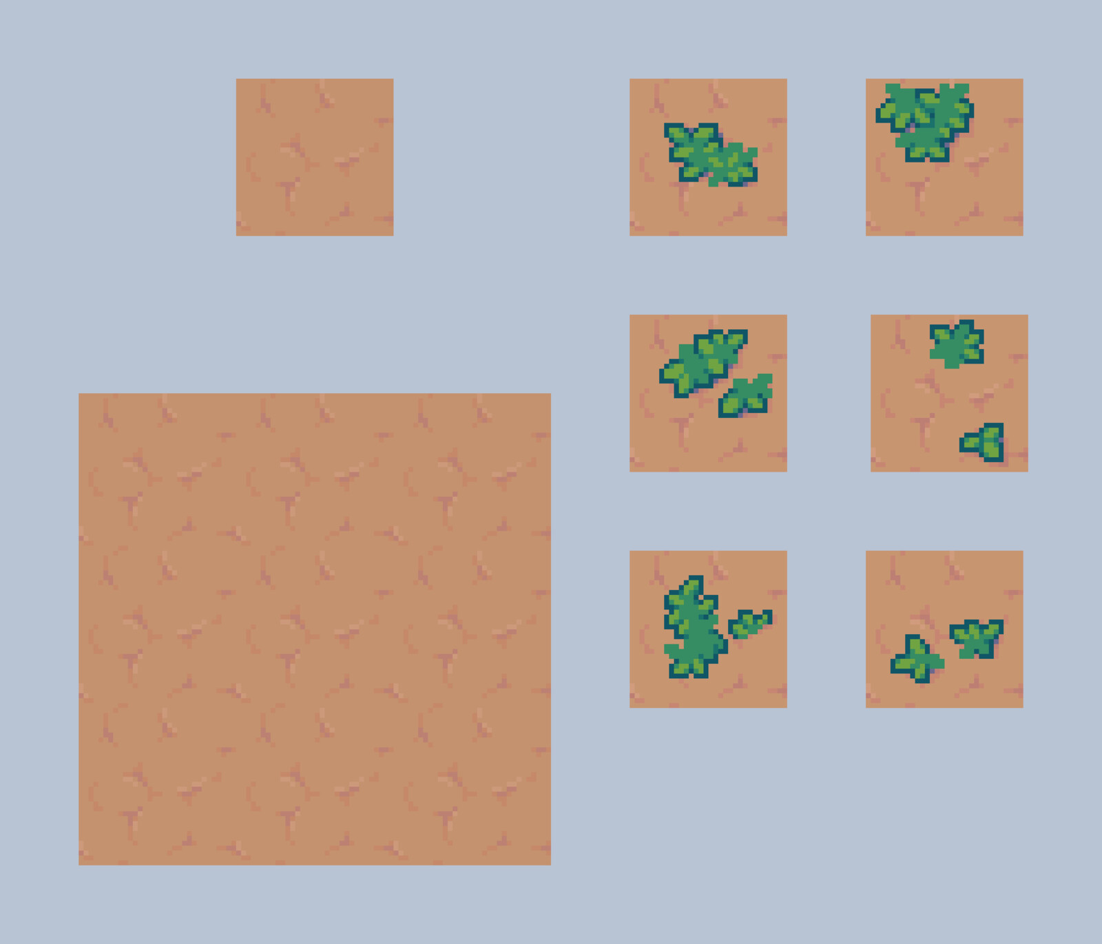 Florian Bécavin - Grass, Rock and Dirt 32x32 pixel Art tiles