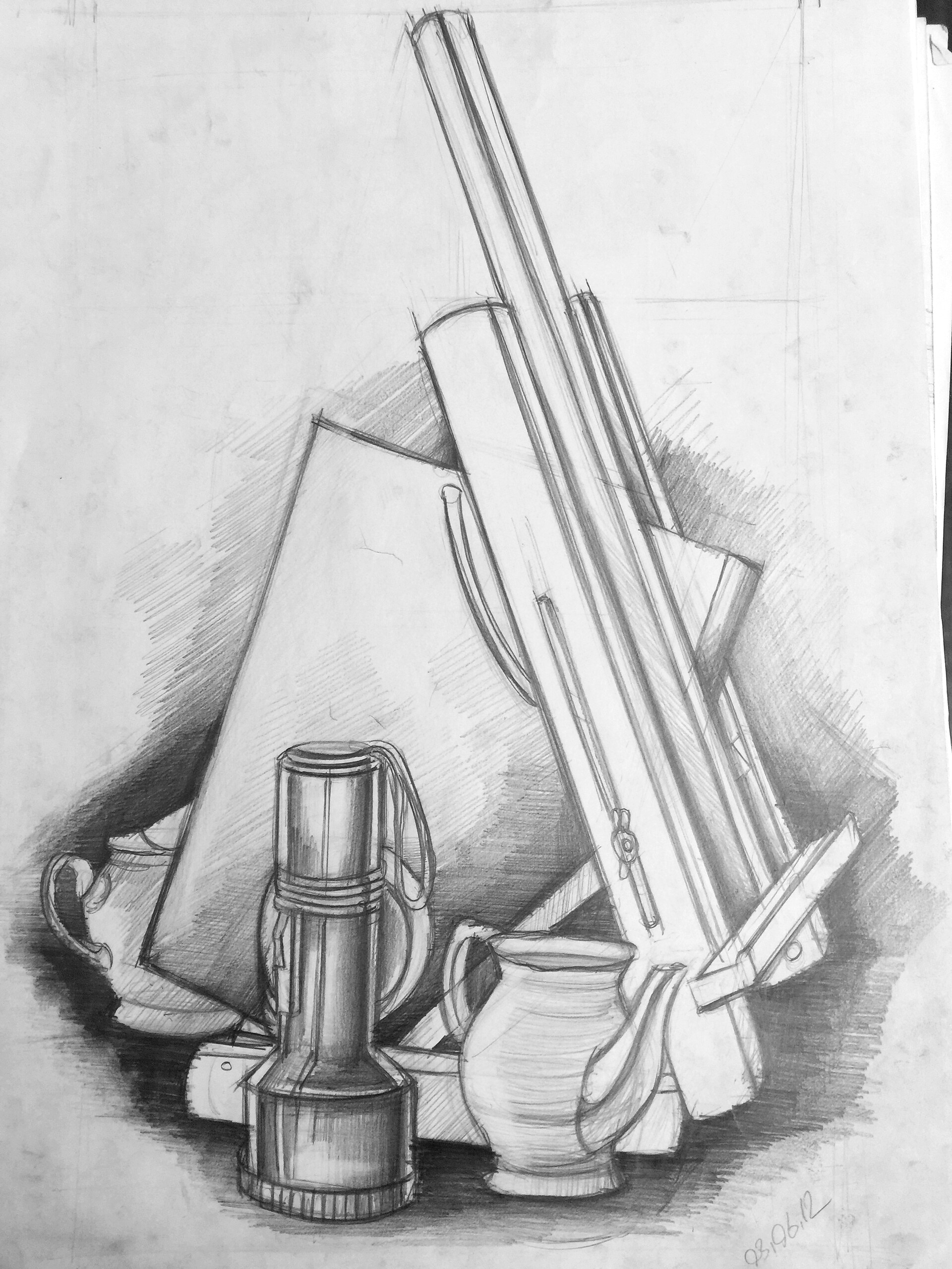 Pencil Drawing Of Table