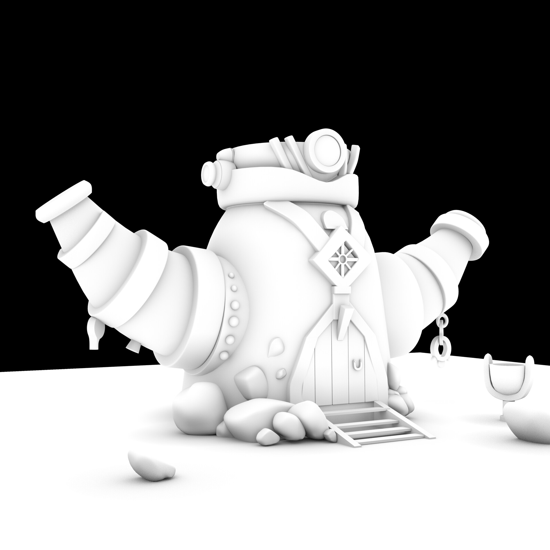 ArtStation - Detailed Model of 3D Concept House