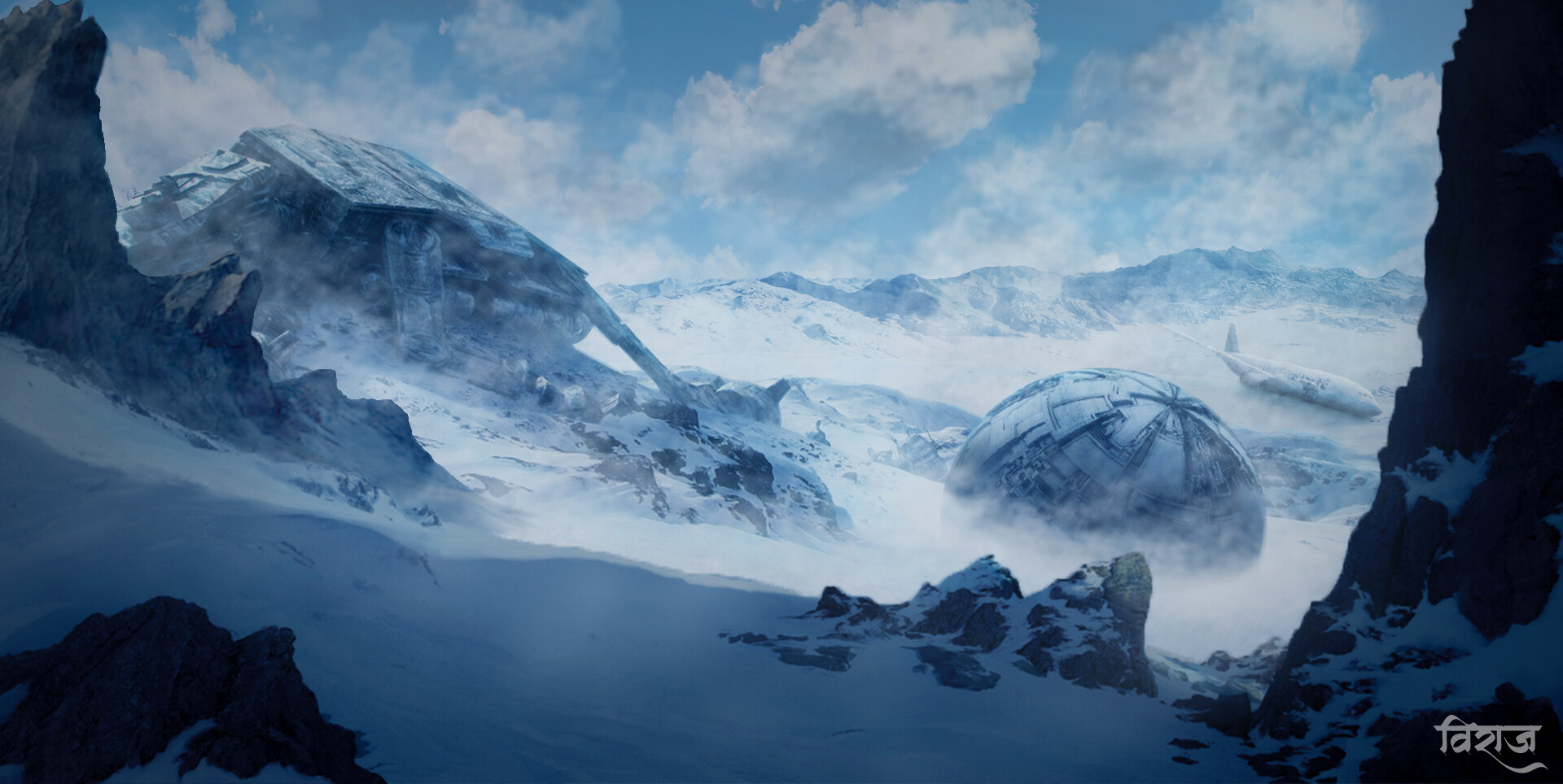 ArtStation - snowy sci fi