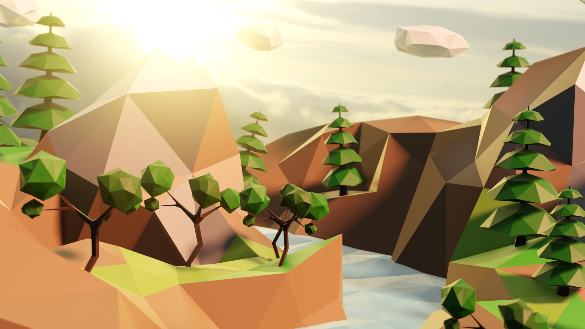Christian Rhodes - Low Poly Floating Island