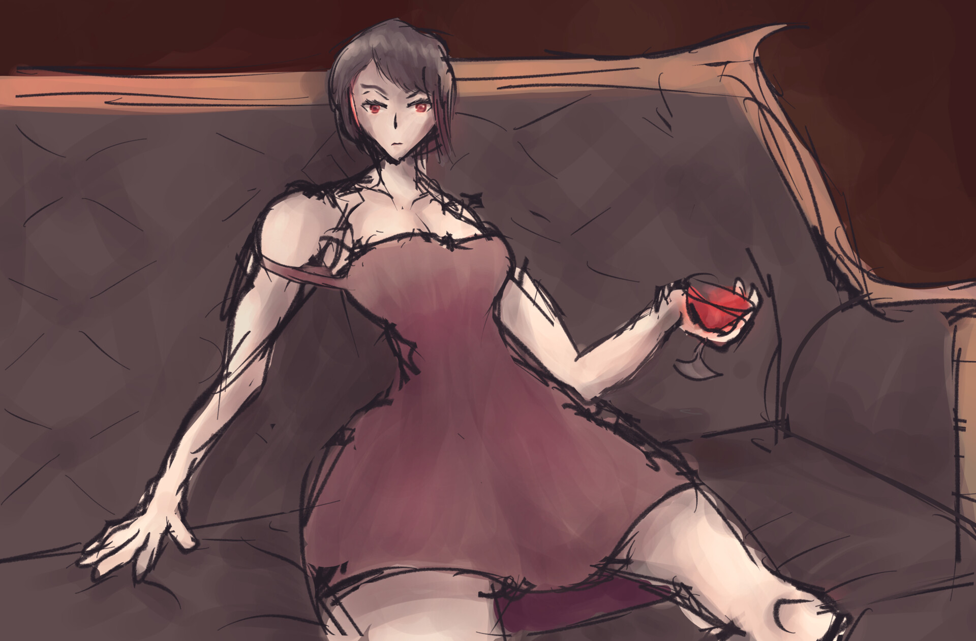 ArtStation - A Lady on a Couch