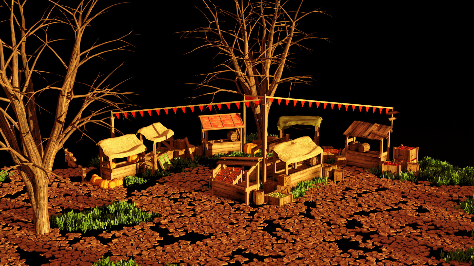 ArtStation - Stylized market concept