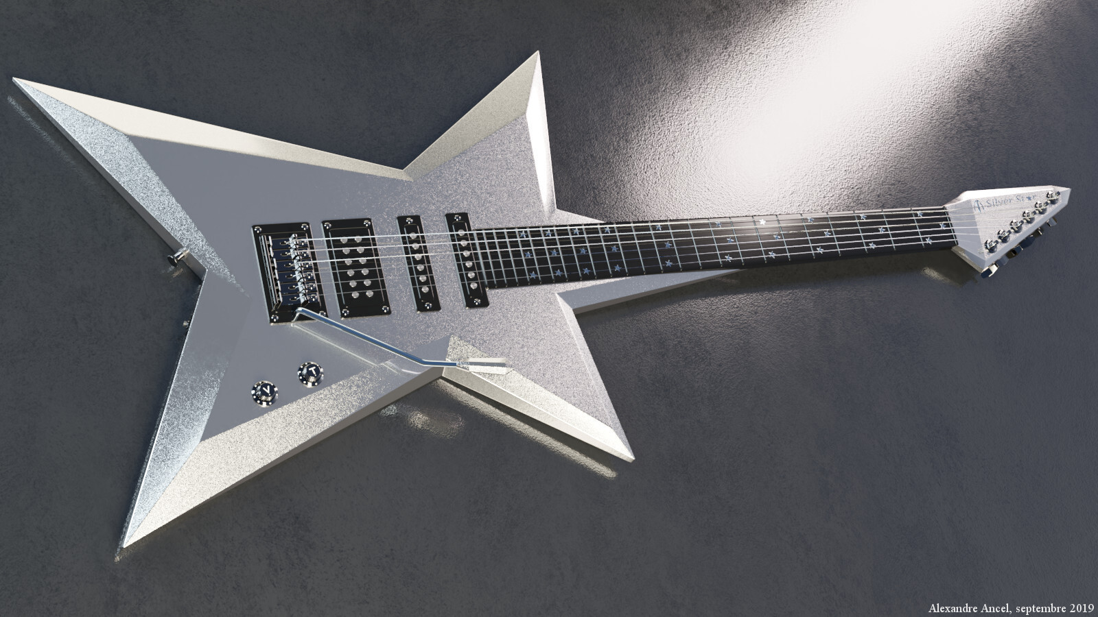 ArtStation - Silver Star Rock Guitar