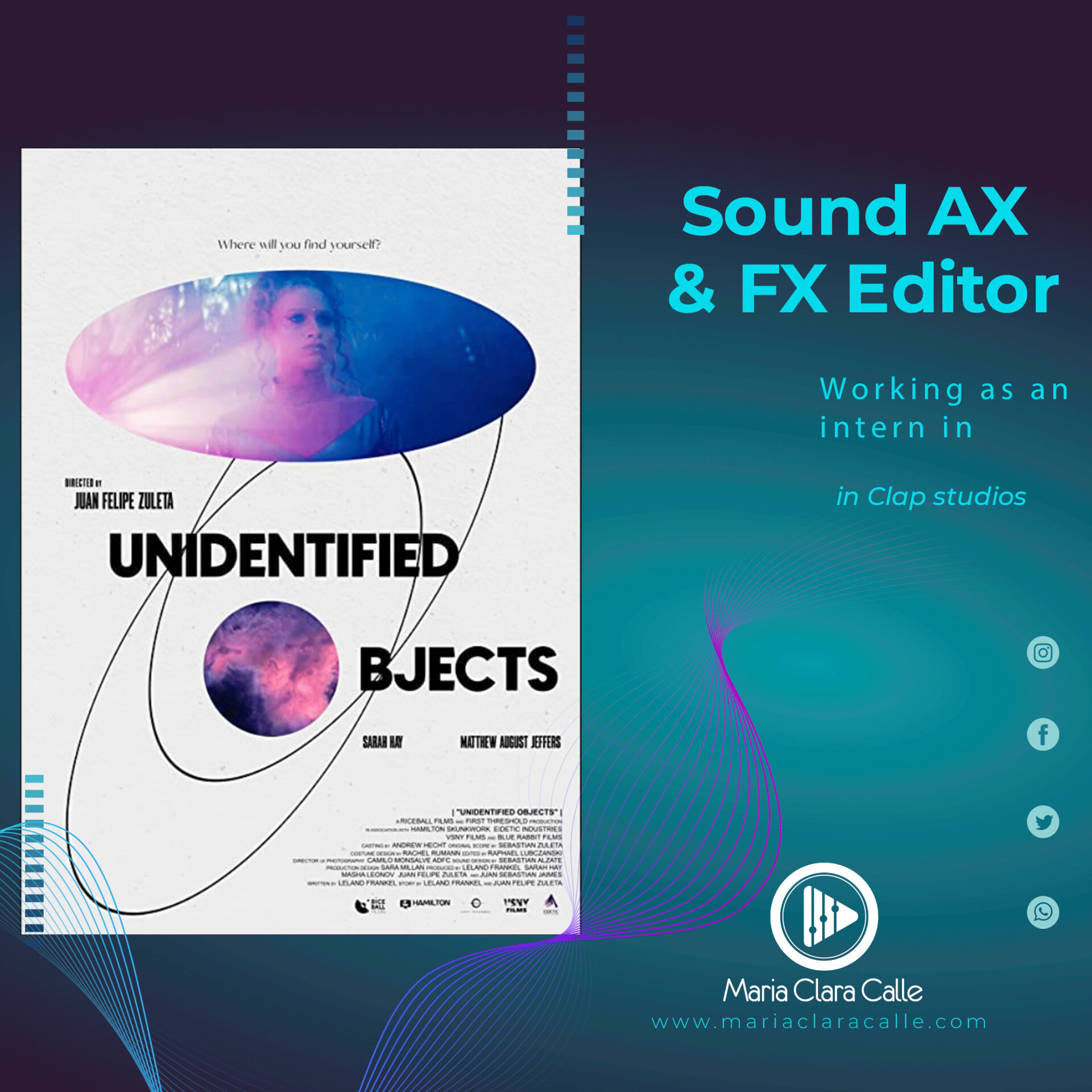 ArtStation - Sound AX & FX Editor in the movie "Unidentified Objects"