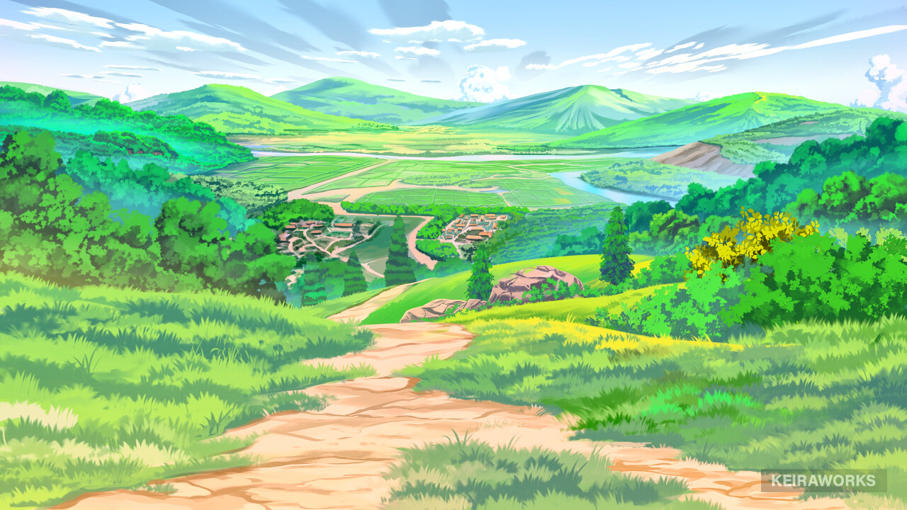 ArtStation - Distance Korean Village