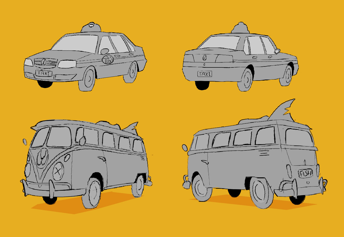 ArtStation - Car Designs For Storyboard