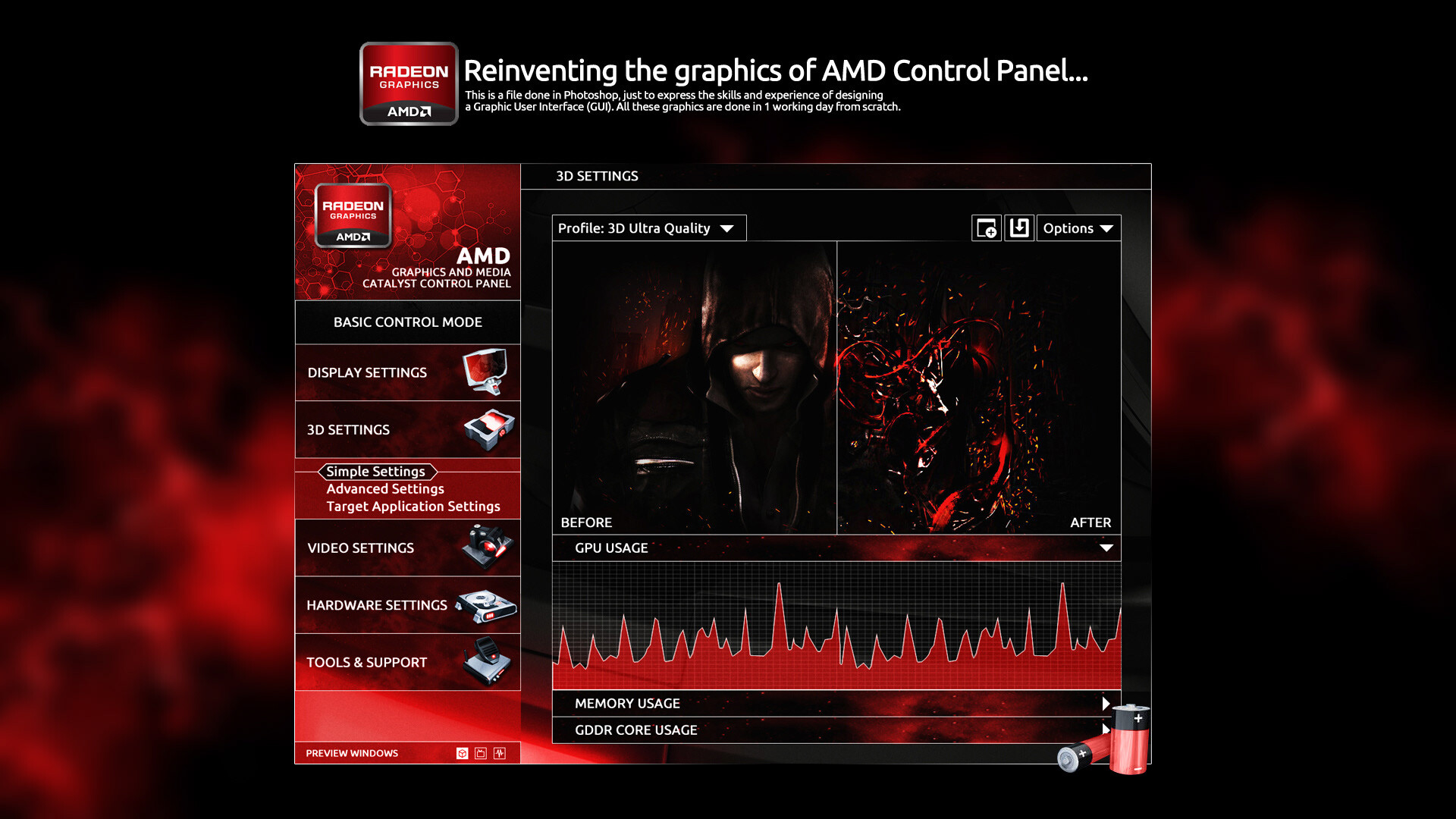 ArtStation - Reinventing the Graphics of AMD Control Panel
