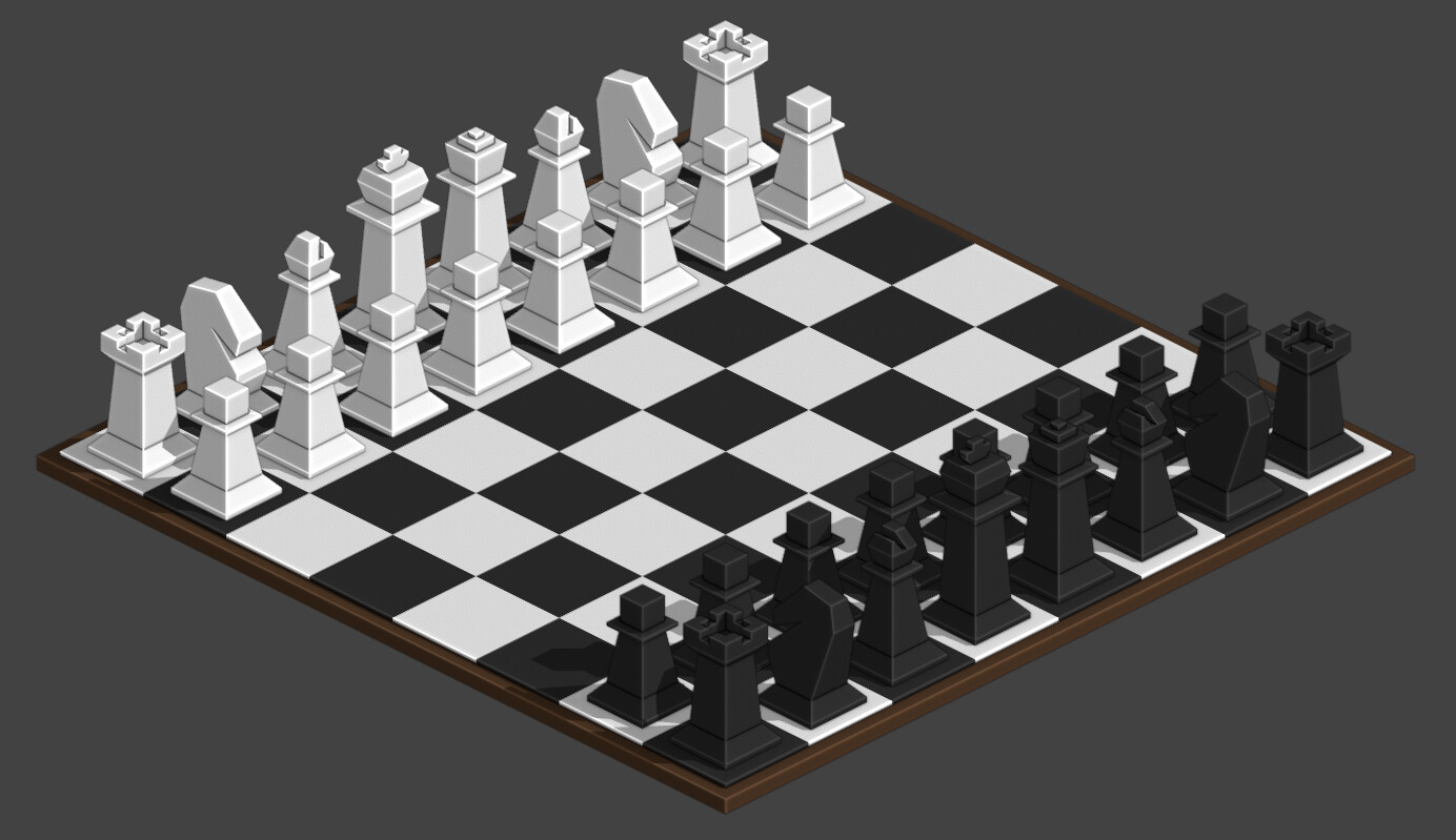 ArtStation - Low-poly Chess