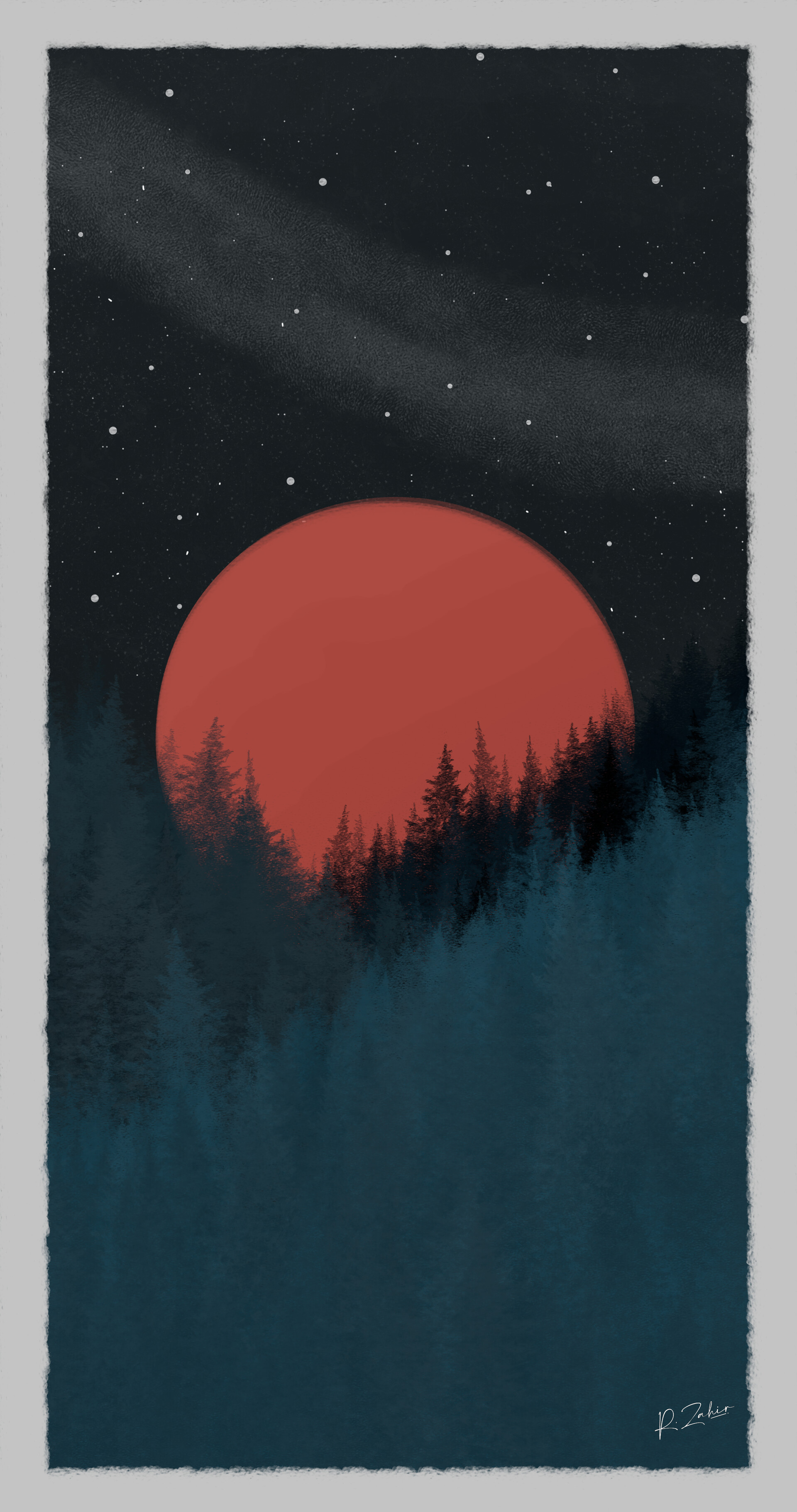 ArtStation - The Red Moon