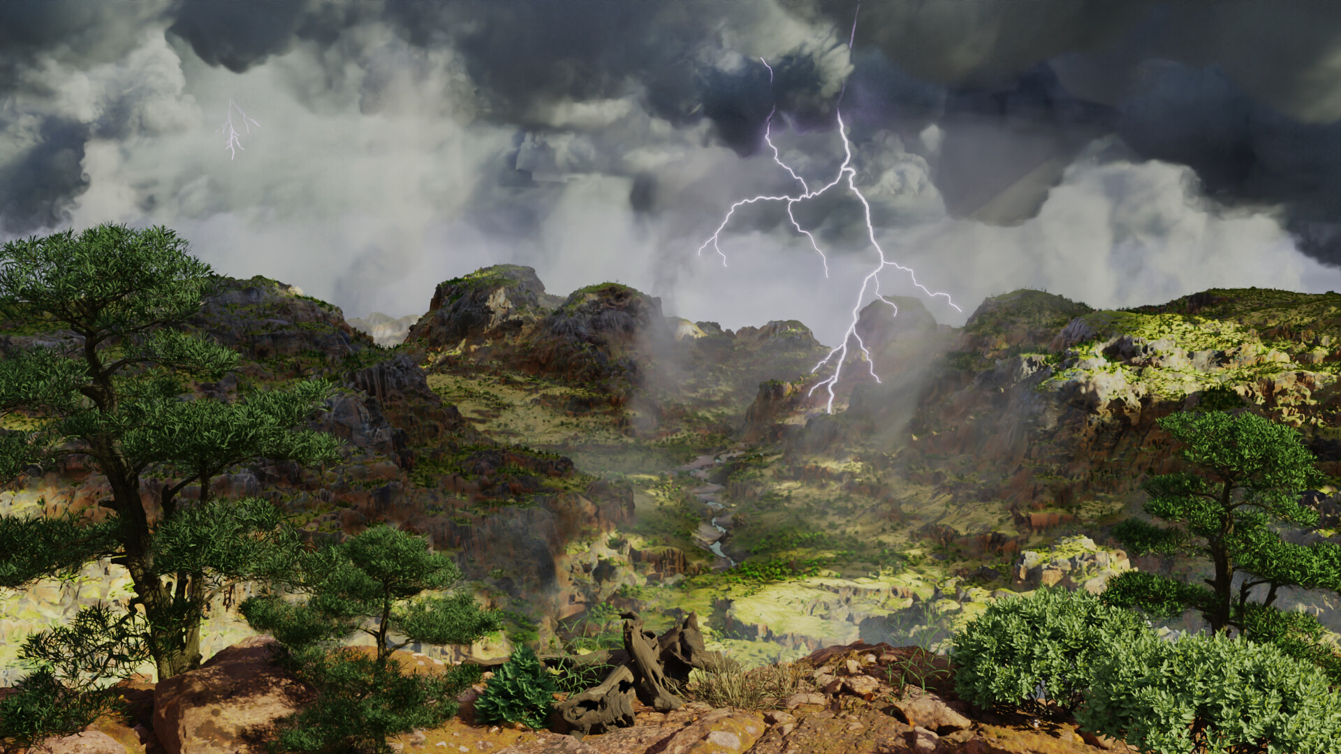 ArtStation - Great Rift Valley Thunderstorm