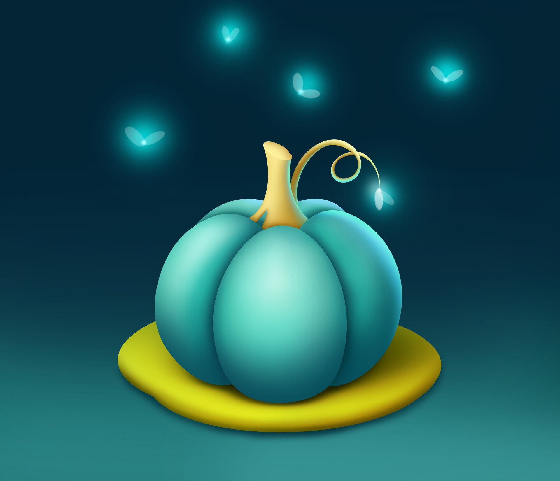 ArtStation - Blue magic pumpkin props