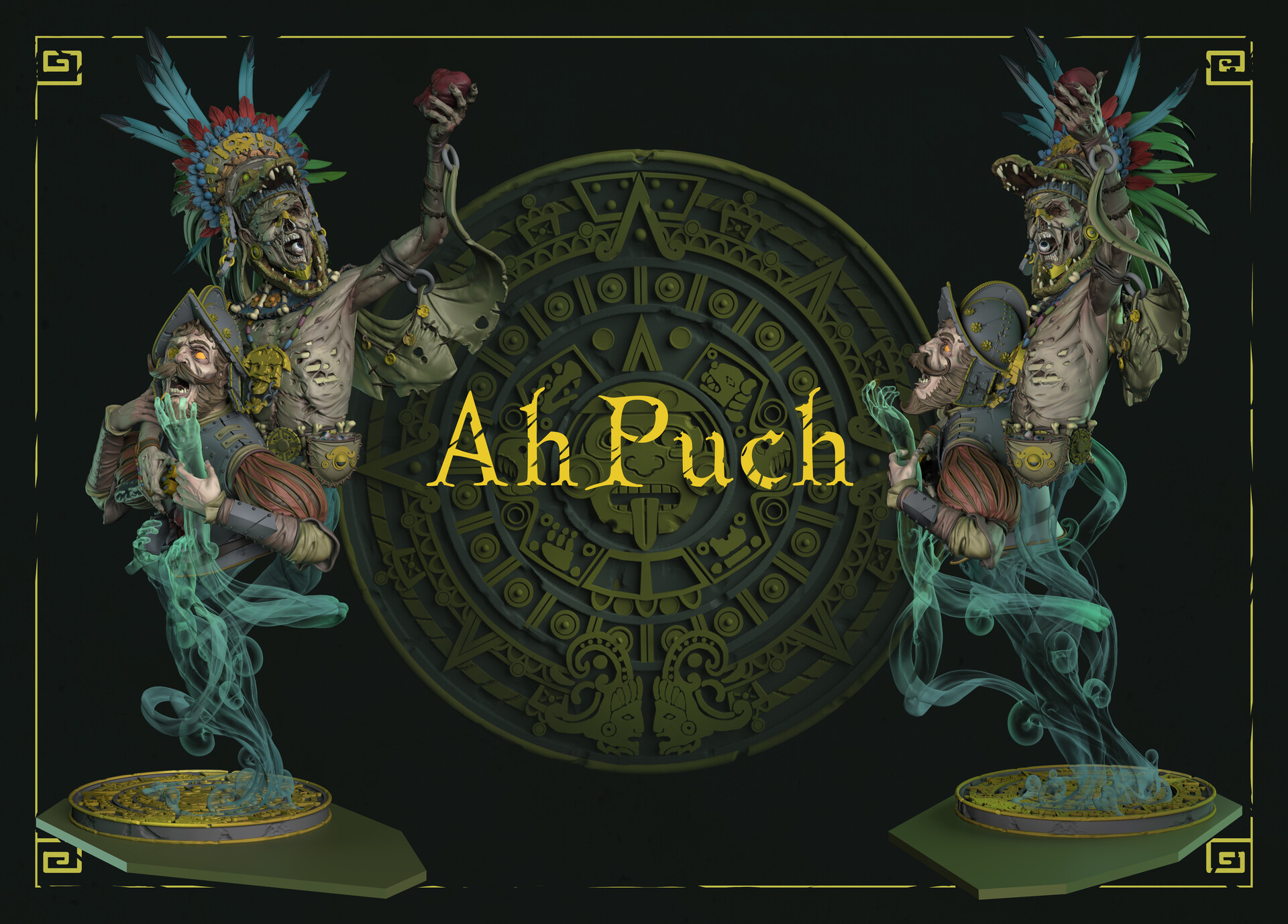 ArtStation - Slightly painted version of my Ah Puch sculpt