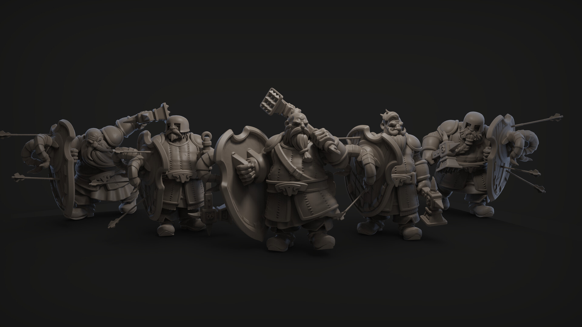 ArtStation - Dwarf Shield & Arrow Regim