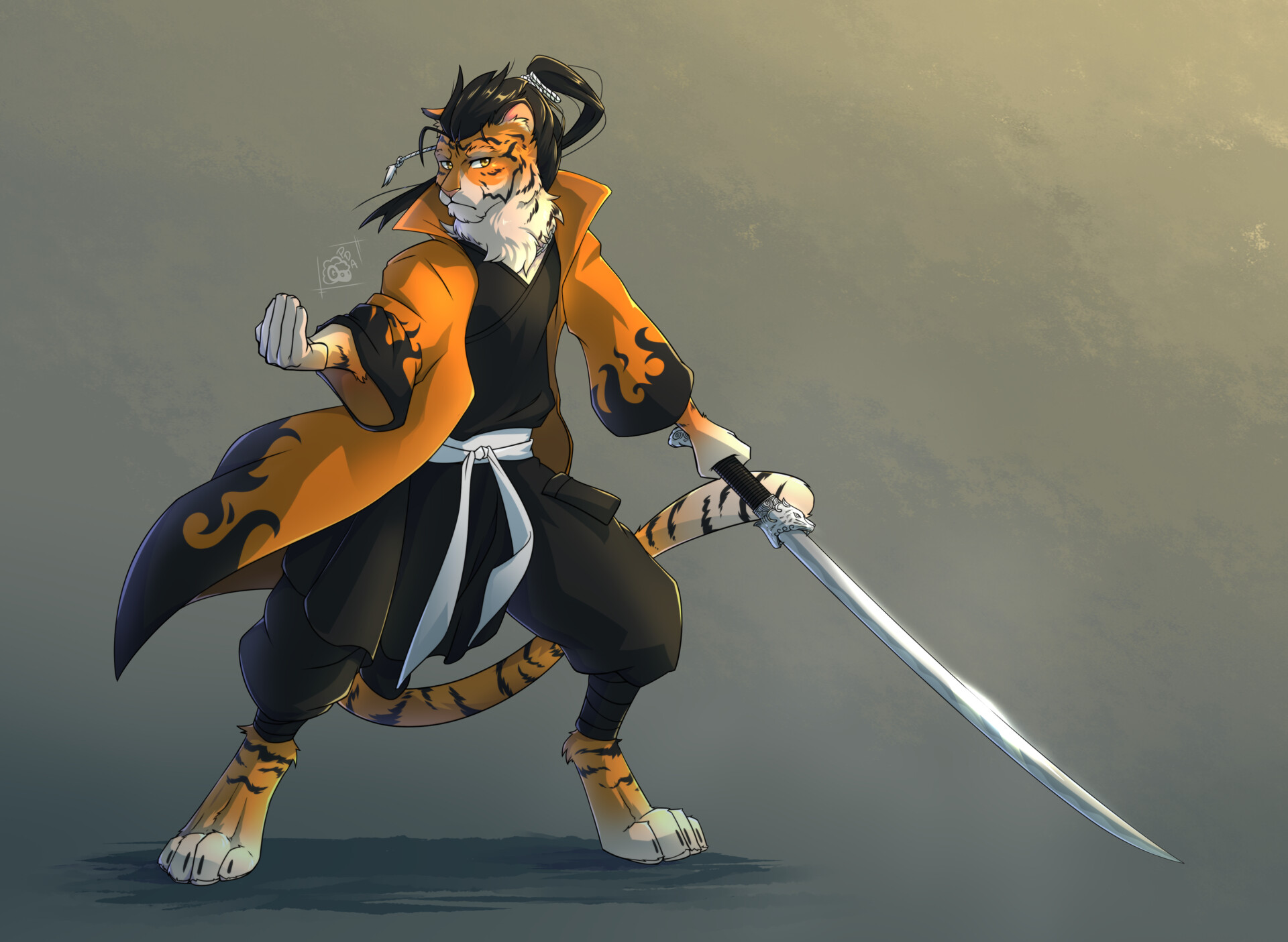 ArtStation - Tabaxi Samurai