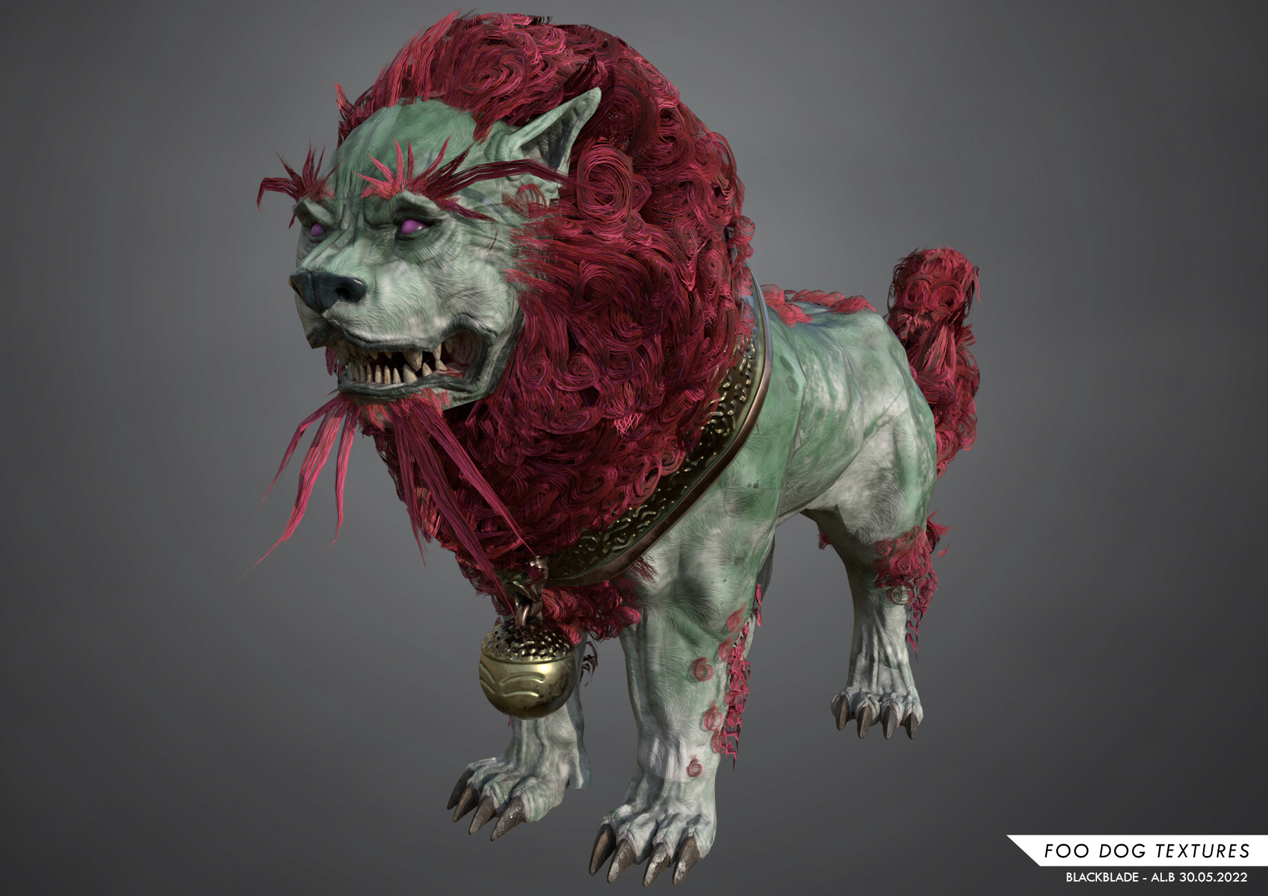 Alain Berset 3D Character Artist - FOO DOG - Game Ready Creature 2022