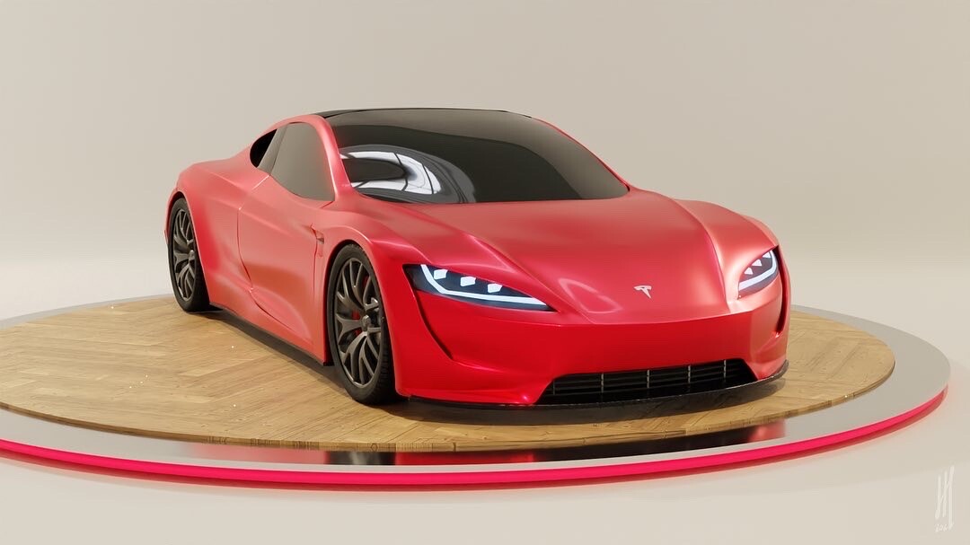 ArtStation - Tesla Roadster