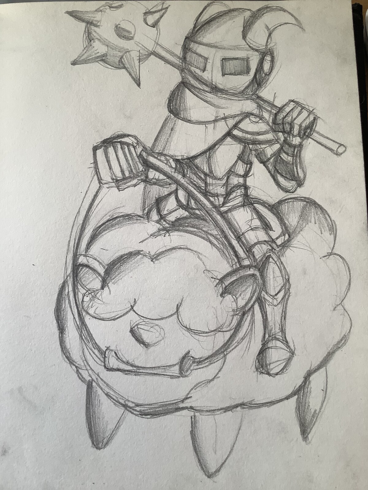 Mohsin Saeed - Day 4 knight and sheep character desgin challenge.
