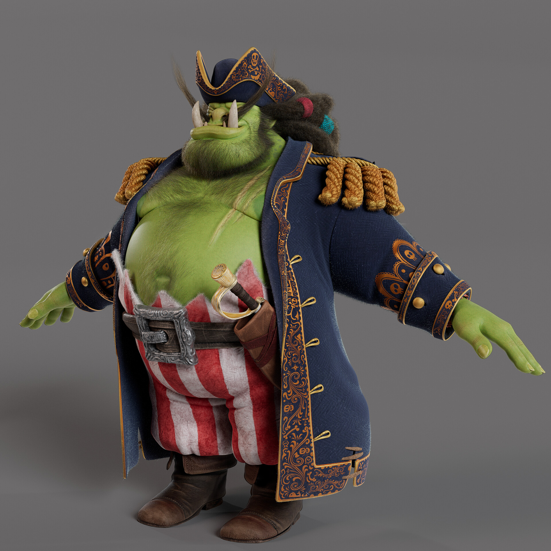 ArtStation - Orc Pirate Captain
