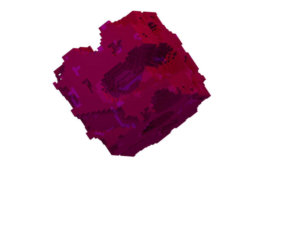 ArtStation - Asteroid voxel pink