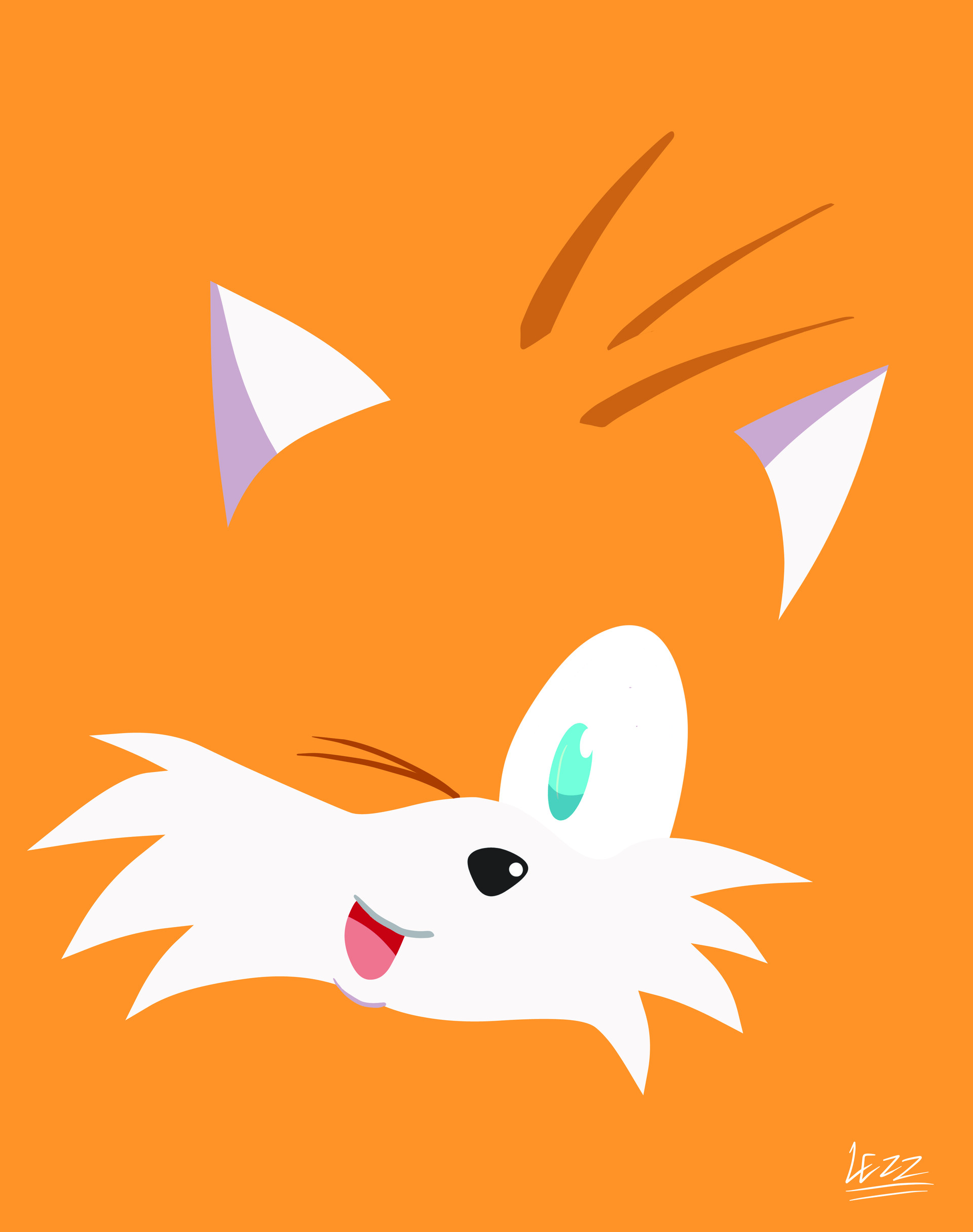 ArtStation - Minimalist Miles "Tails" Prower Poster