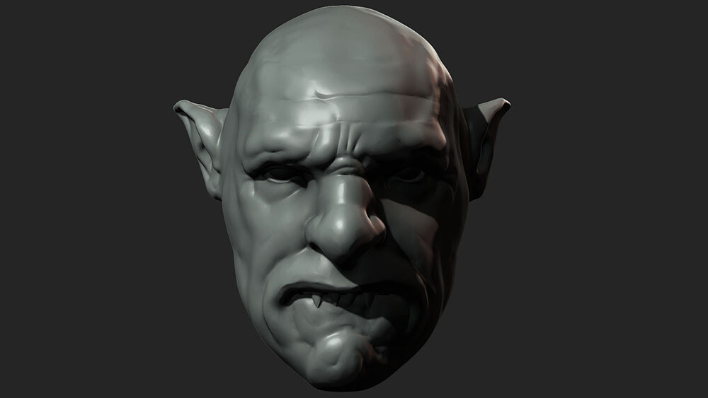 3d orc face