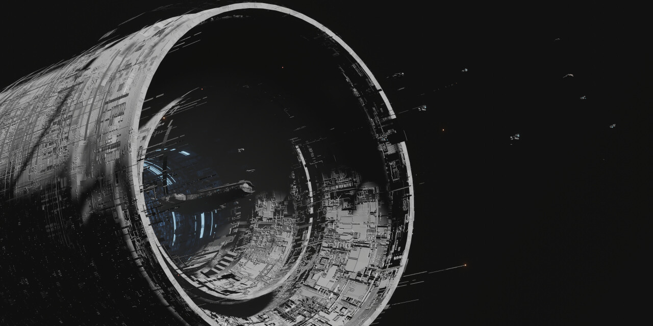 ArtStation - barrel space station