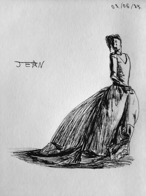 Jean Collard - Mans in dress