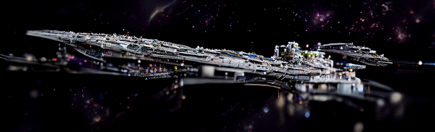 ArtStation - Disco Diffusion remap X Space battleship