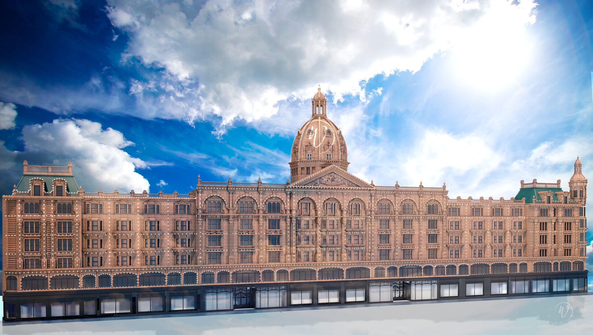 ArtStation - HARRODS FACADE