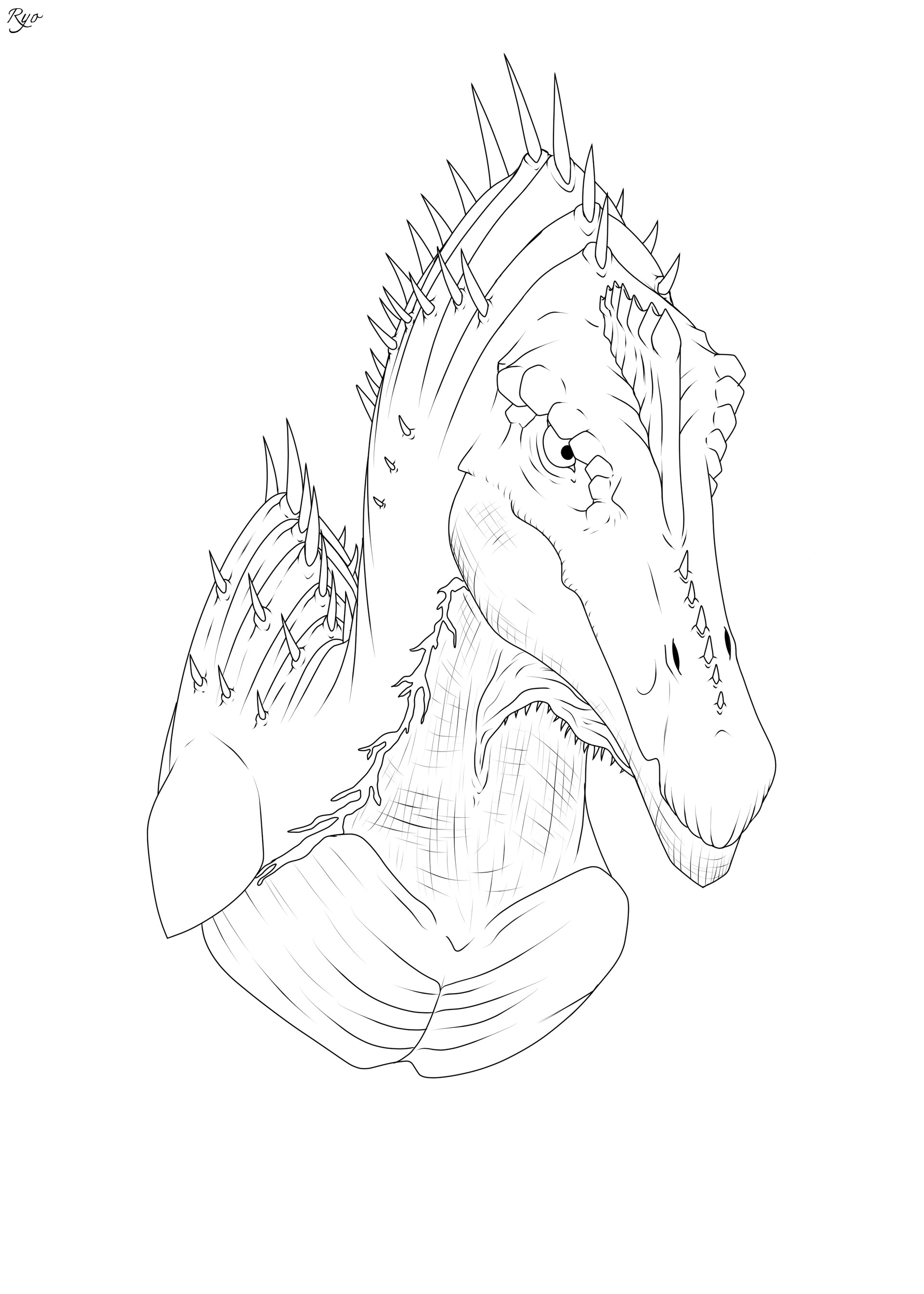irritator dinosaur coloring page