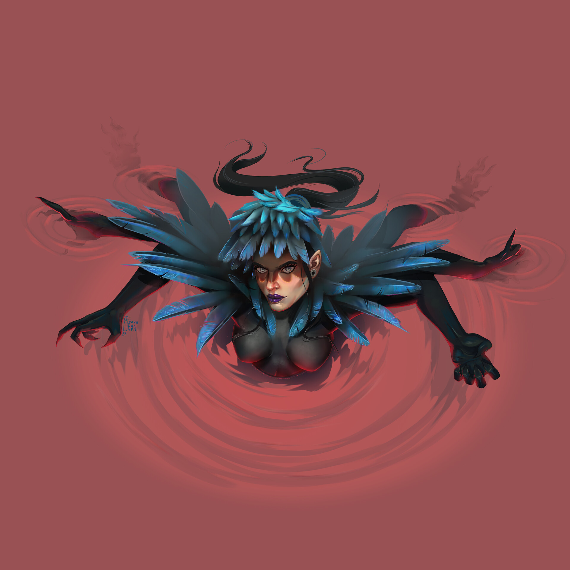 ArtStation - Red Moon Harpy