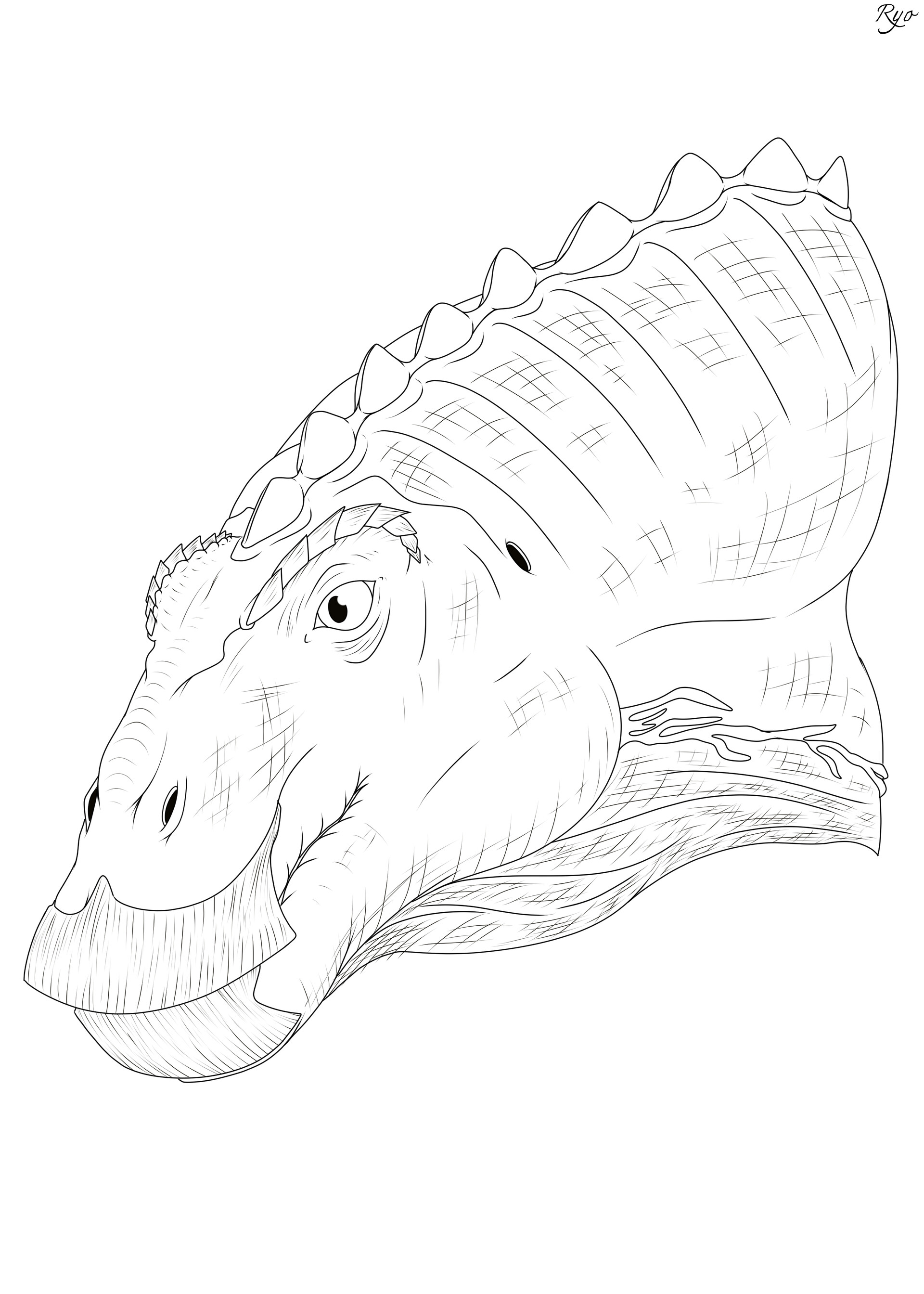 edmontosaurus coloring page