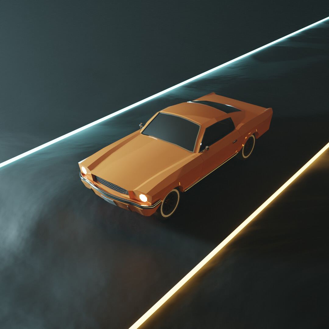 ArtStation - 1965 Ford Mustang LOW POLY