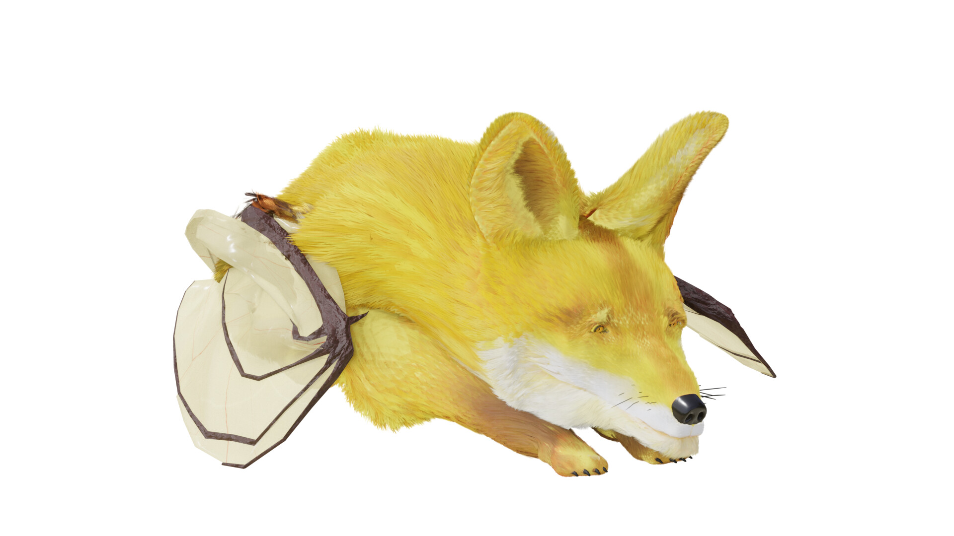 ArtStation - Fantasy Golden Crowned-Flying Fox