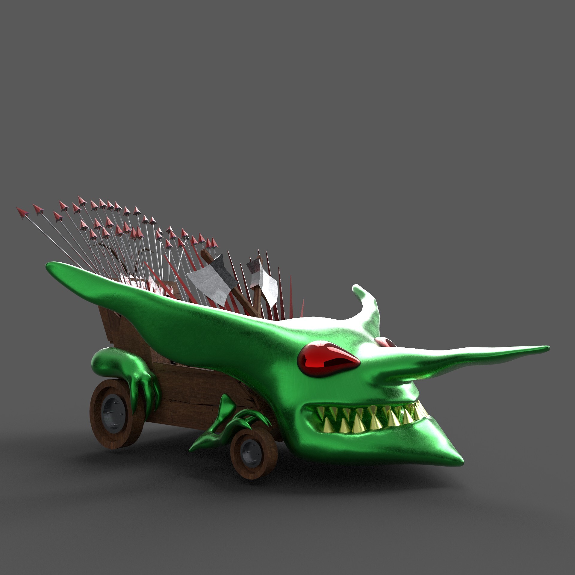 Asad Ullah Shahid - Goblin Archer / Cart / 3D Concept Art