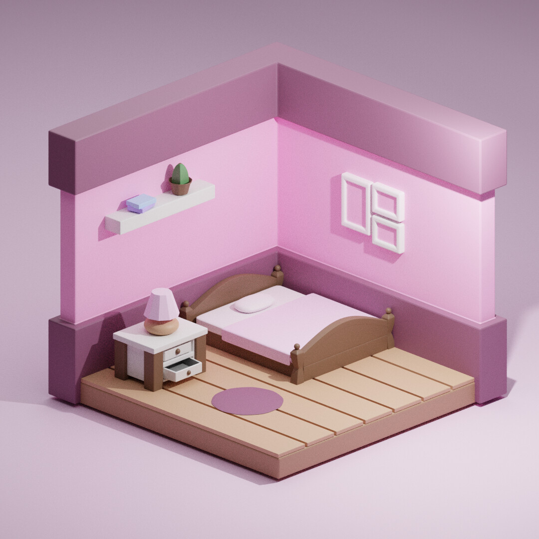 ArtStation - Pink room.