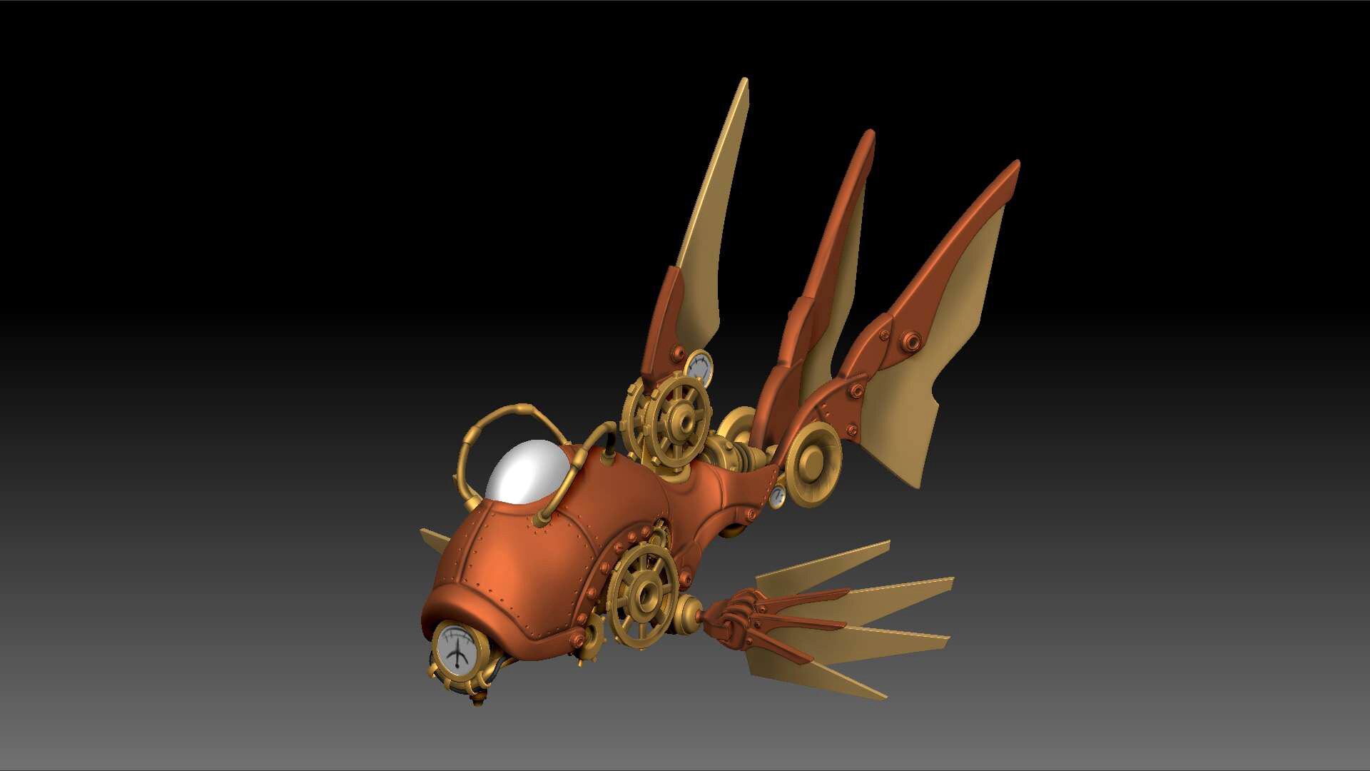 ArtStation - Steampunk Fish Ship