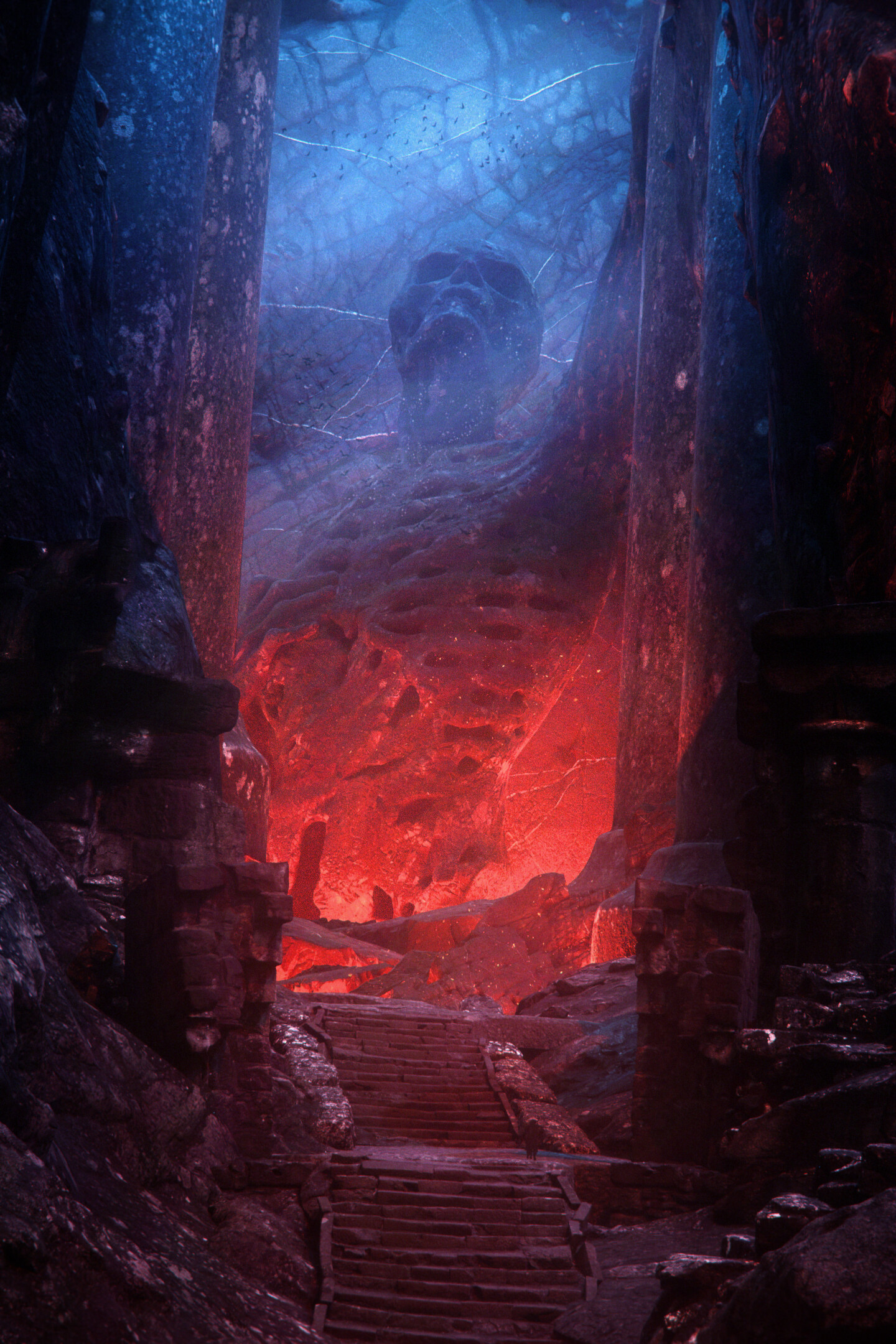 ArtStation - Dark Fantasy Canyon Ruins | Concept Art