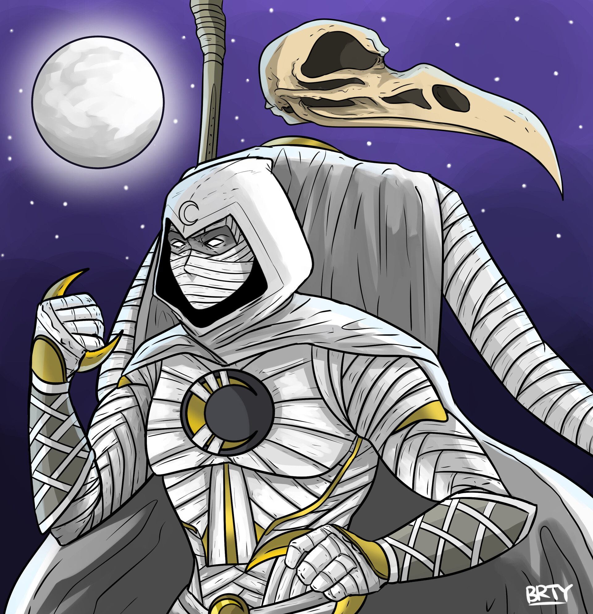 ArtStation - Moon Knight & Khonshu