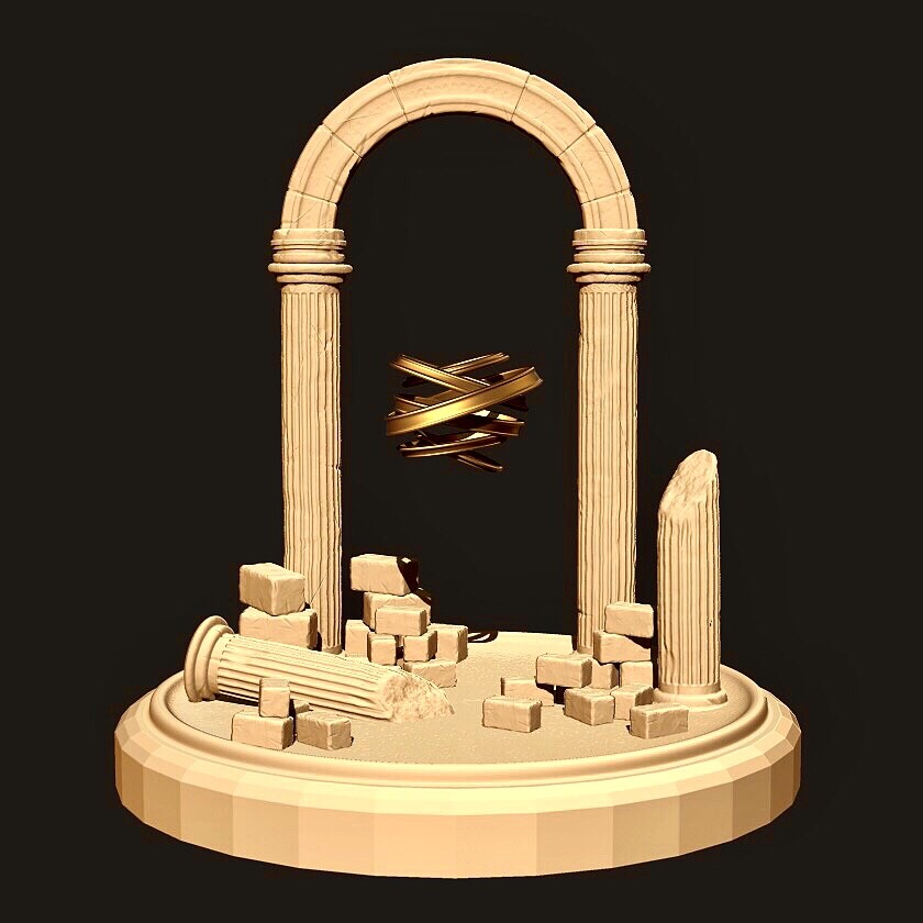 ArtStation - Greek/Egyptian/Moon Knight inspired Diorama