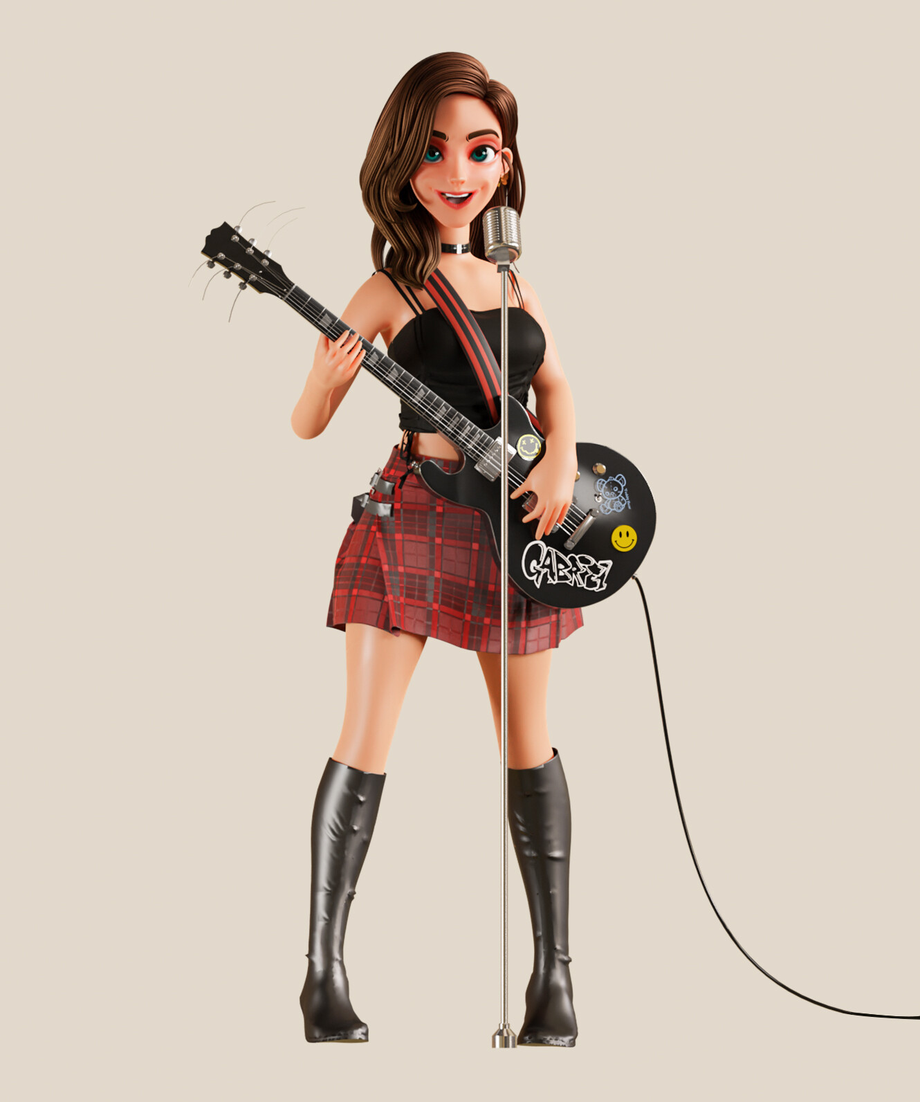 ArtStation - Bass Girl —Tina