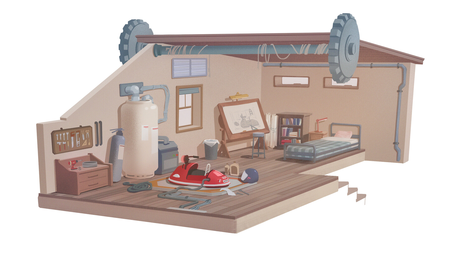 ArtStation - Workshop Bedroom Design