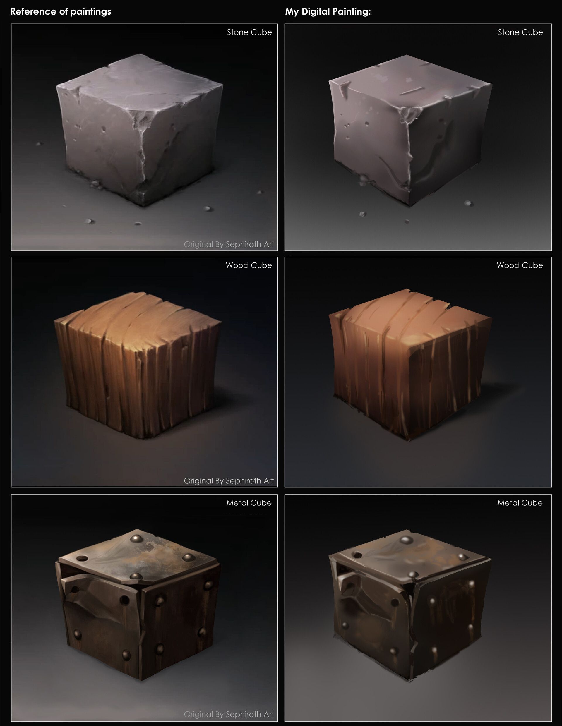 ArtStation - Cubes - Digital Painting Practices (2020)