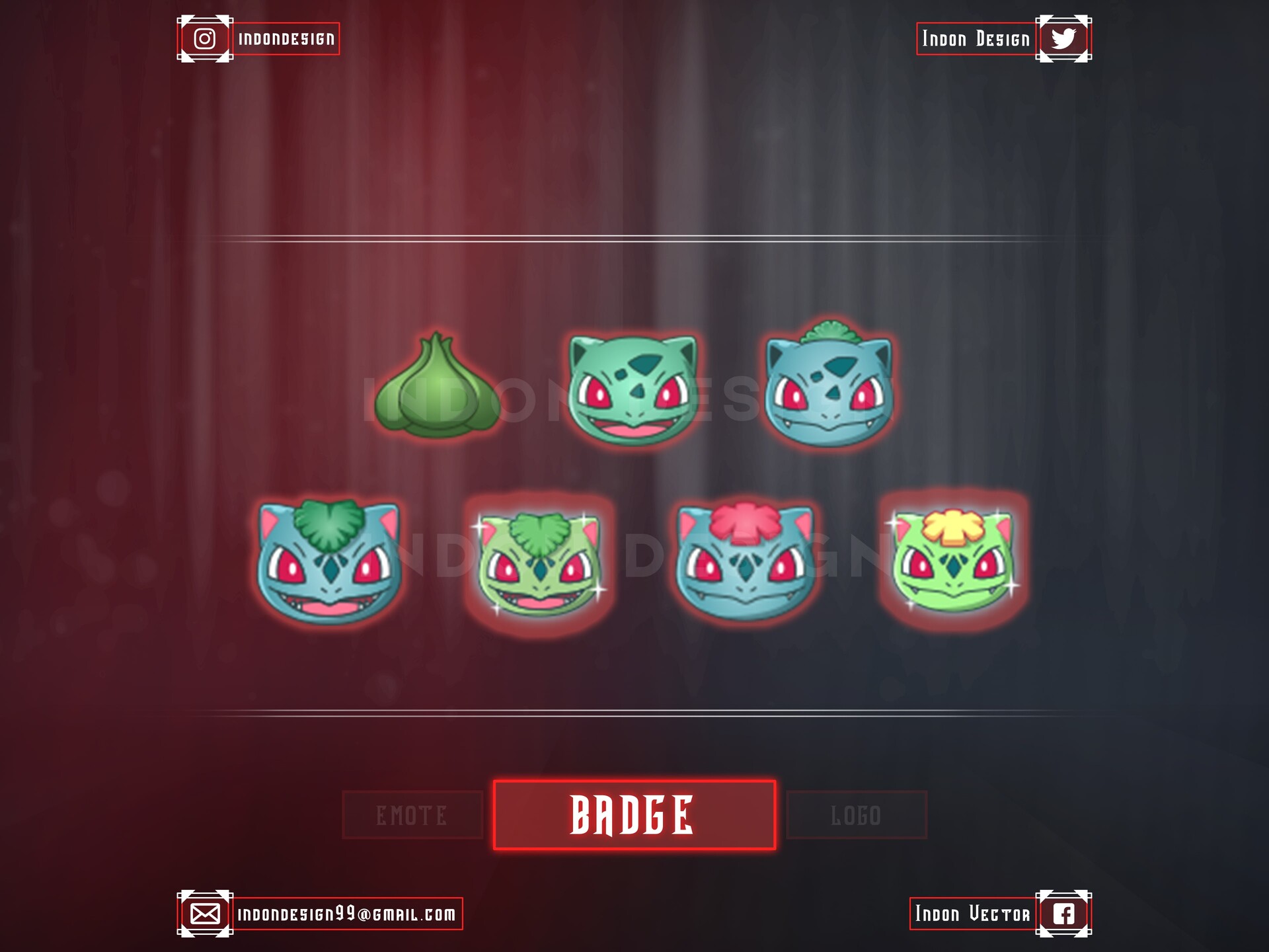 ArtStation - Bulbasaur Badges